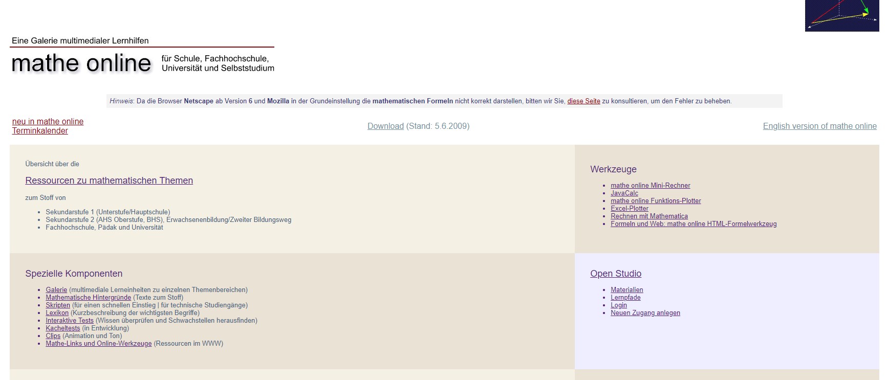 Hilfereiche Linktipps für das Fach Mathematik